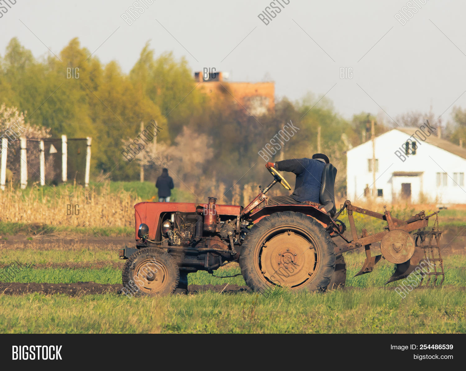 Tractor Driver Plowing Image & Photo (Free Trial) | Bigstock
