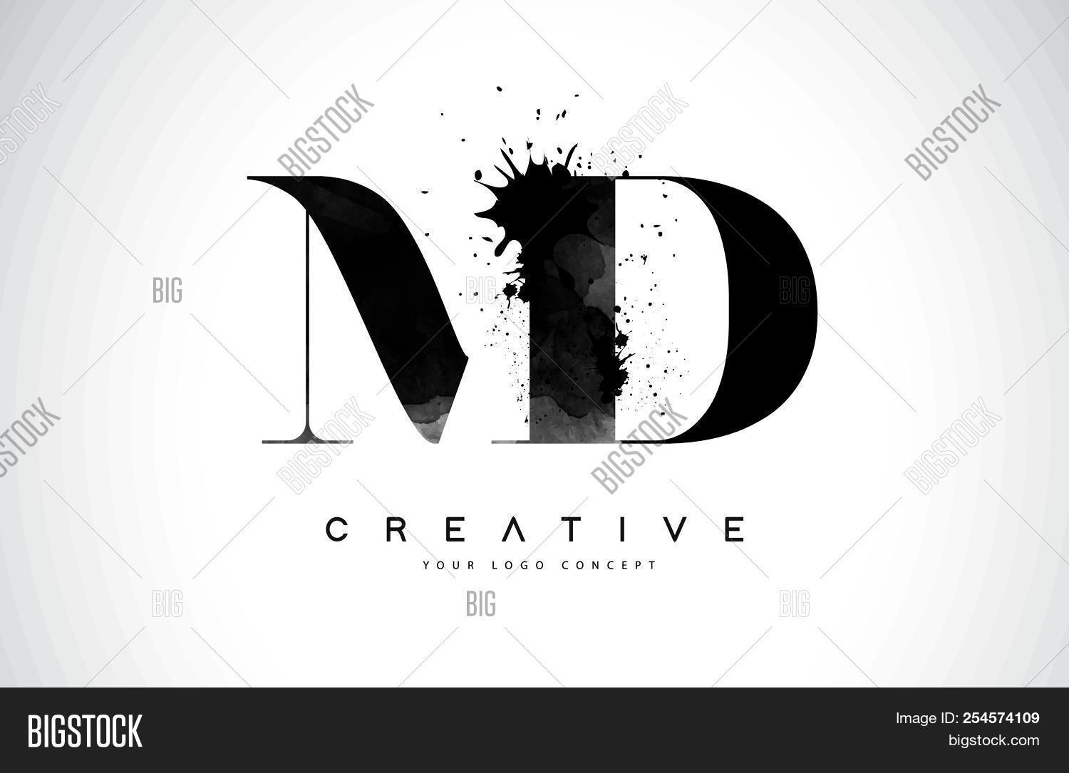 Md M D Letter Logo Vector & Photo (Free Trial) | Bigstock
