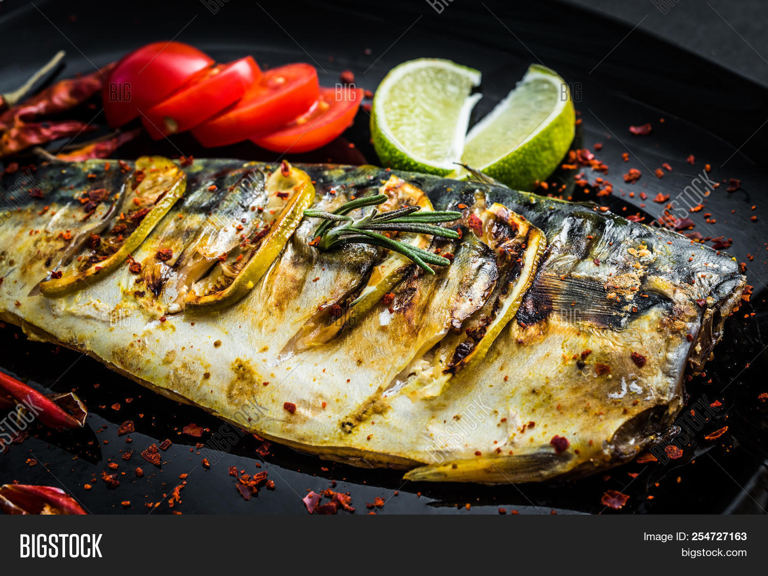 Grilled Mackerel Fish Image & Photo (Free Trial) | Bigstock