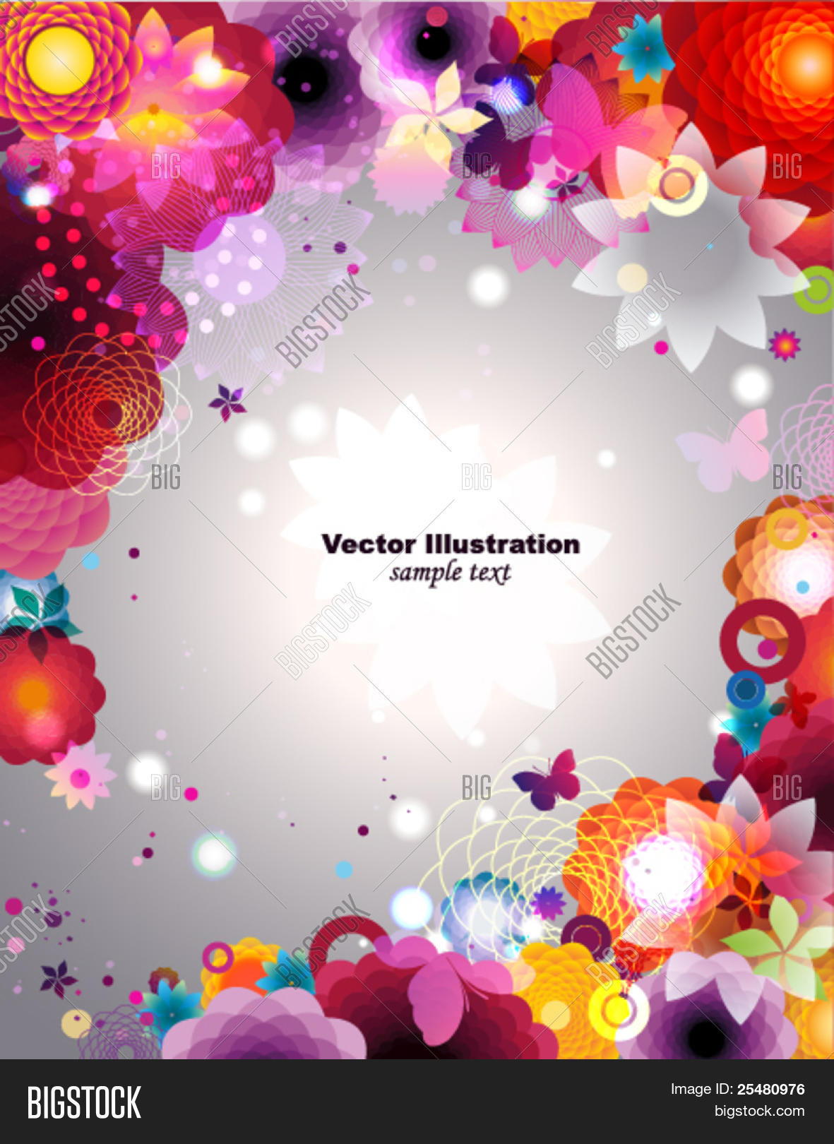 Abstract Floral Frame Vector & Photo (Free Trial) | Bigstock