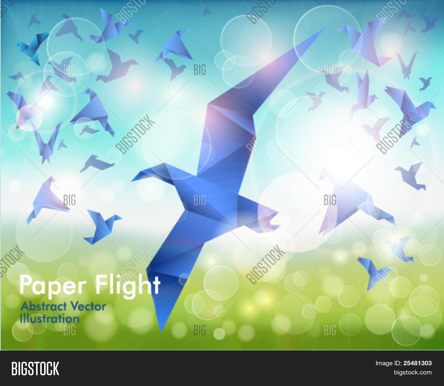 Paper Flight, Origami Vector & Photo (Free Trial) | Bigstock