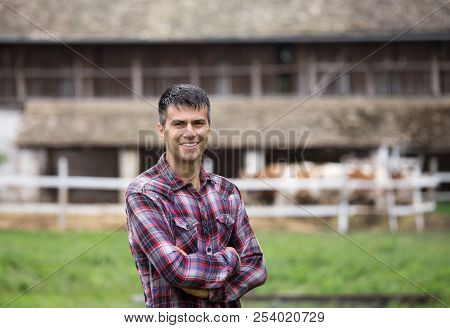 Farmer Front Cattle On Image & Photo (Free Trial) | Bigstock