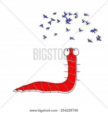 Worm Looks Flying Vector & Photo (Free Trial) | Bigstock