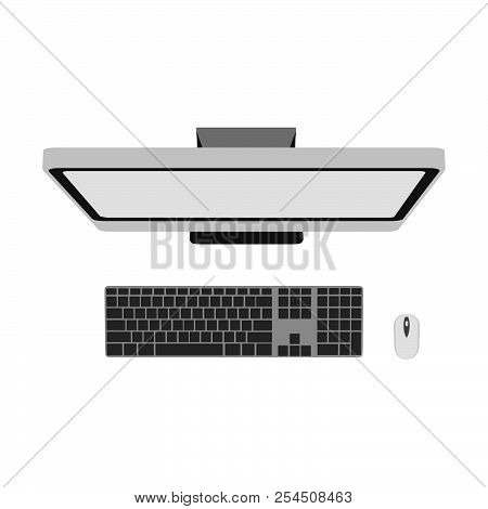 Computer Top View Vector & Photo (Free Trial) | Bigstock