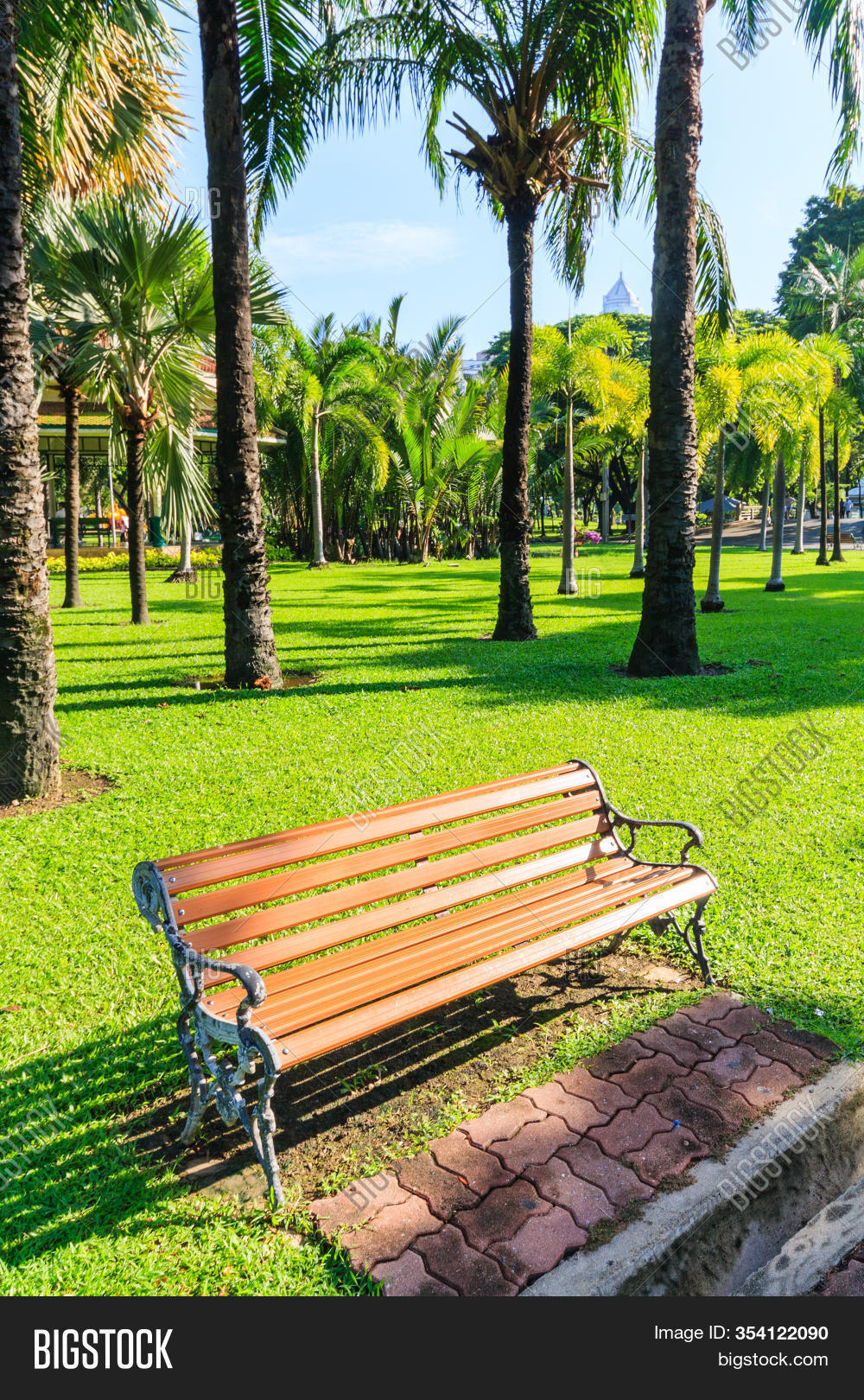 Park Bench Lumphini Image & Photo (Free Trial) | Bigstock