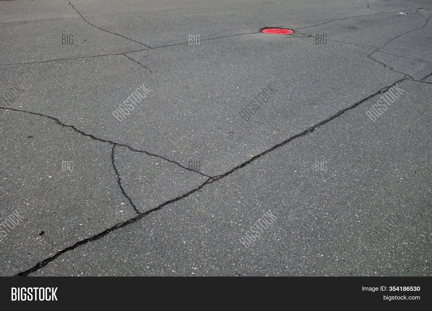 Craked Asphalt Red Image & Photo (Free Trial) | Bigstock