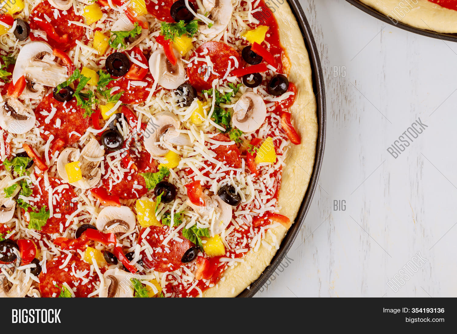 Uncooked Pizza Image & Photo (Free Trial) | Bigstock