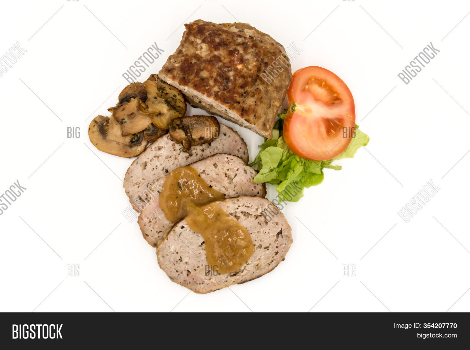 Meatloaf Cut Into Image & Photo (Free Trial) | Bigstock
