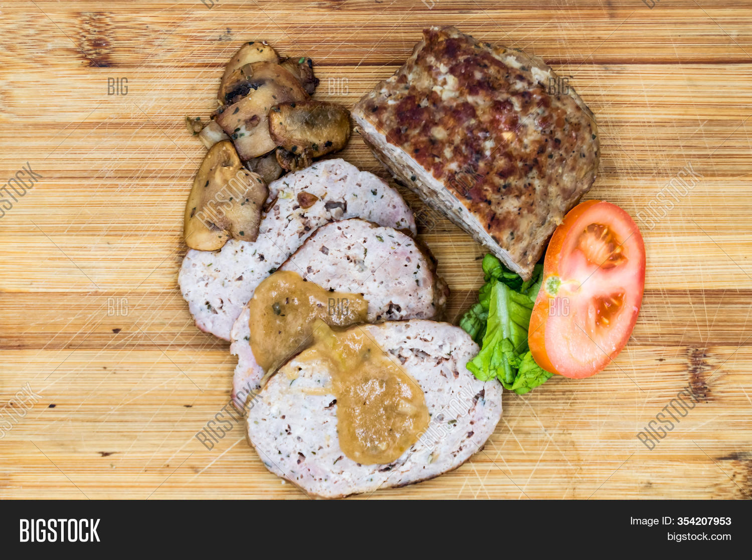 Meatloaf Cut Into Image & Photo (Free Trial) | Bigstock