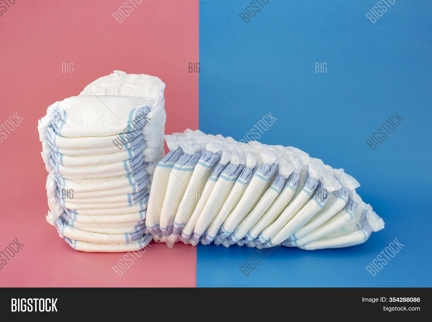Diapers Stack Some Image & Photo (Free Trial) | Bigstock