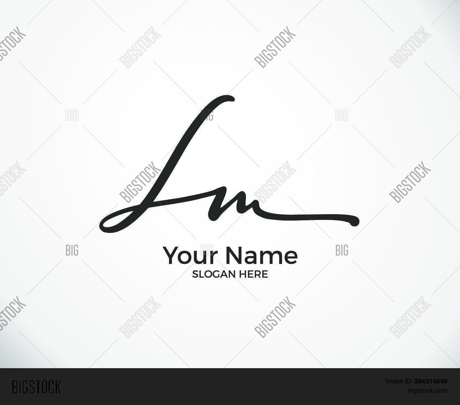 L M Lm Initial Logo Vector & Photo (Free Trial) | Bigstock