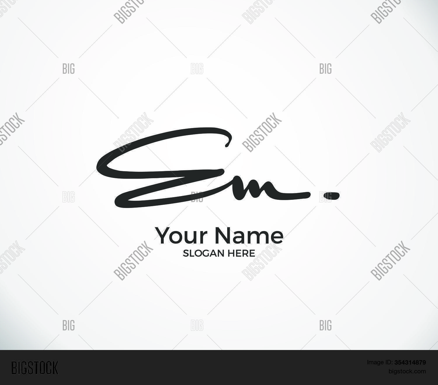 E M Em Initial Logo Vector & Photo (Free Trial) | Bigstock