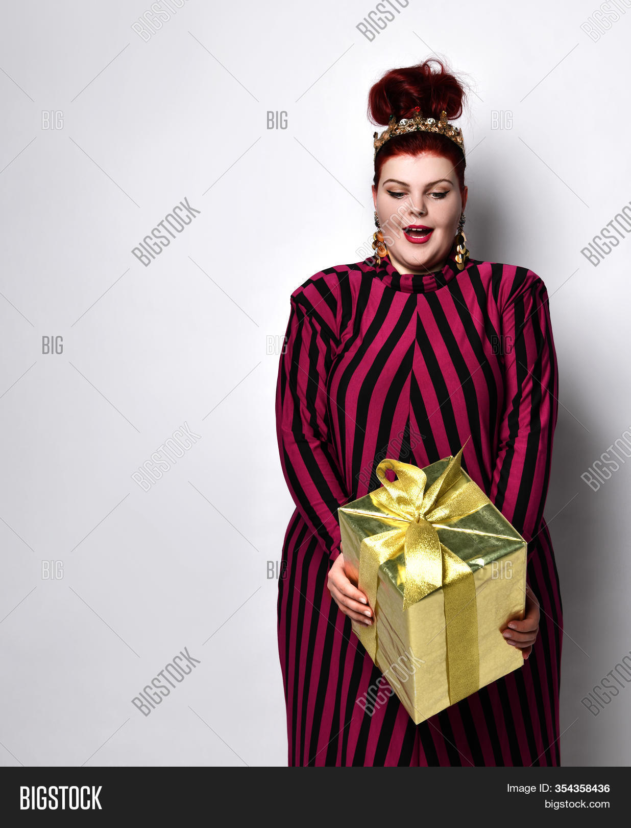 Fat Ginger Woman Black Image & Photo (Free Trial) | Bigstock