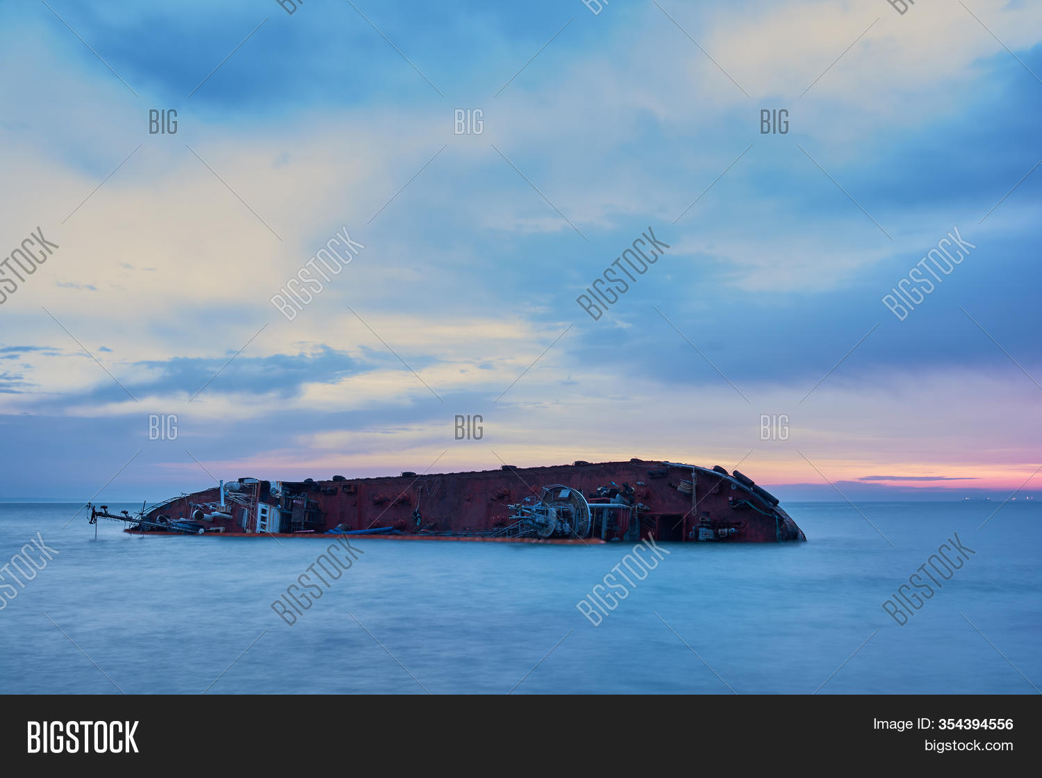 Tanker Sunken Storm Image & Photo (Free Trial) | Bigstock