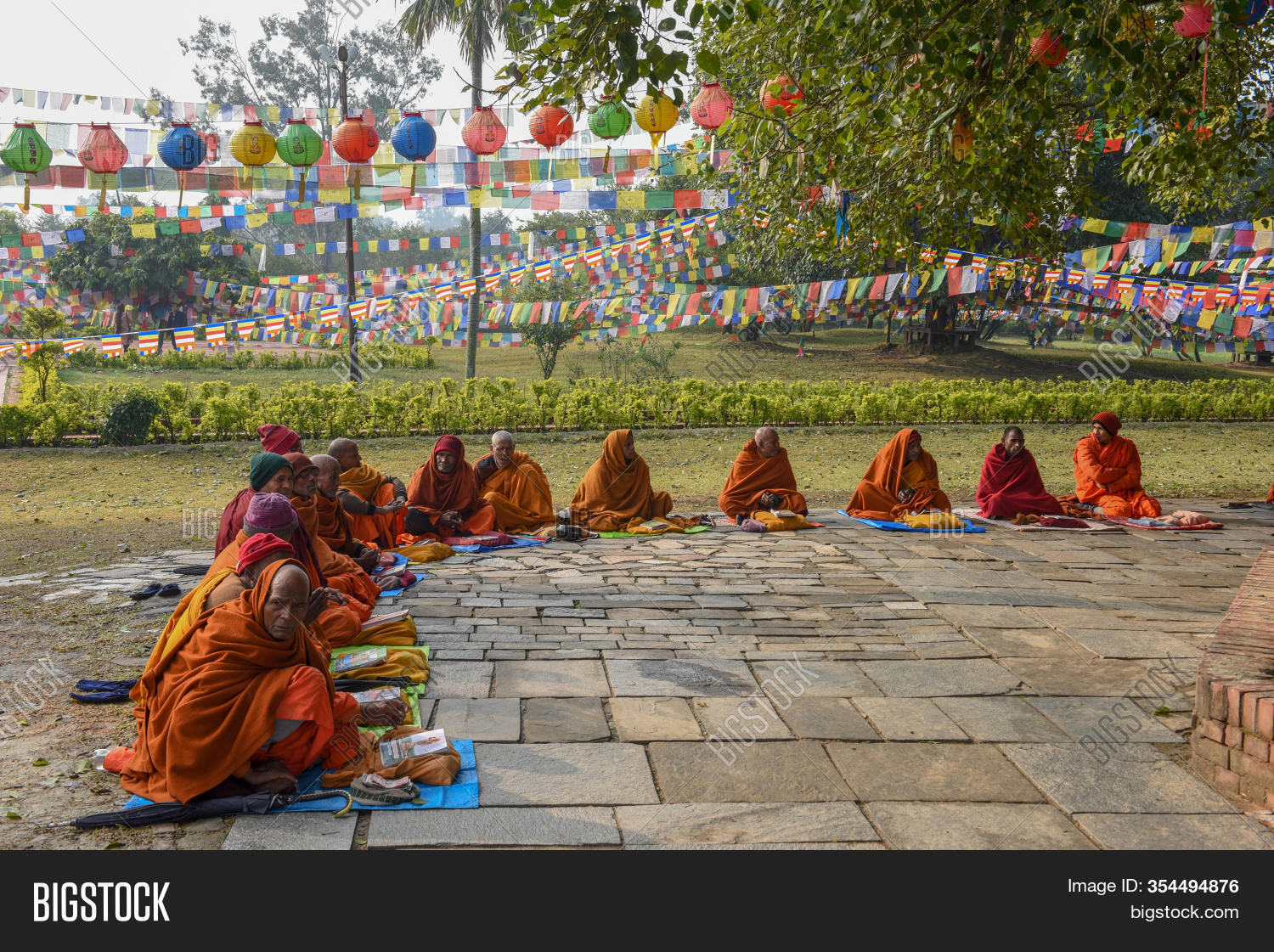 Monks Praying Maya Image & Photo (Free Trial) | Bigstock