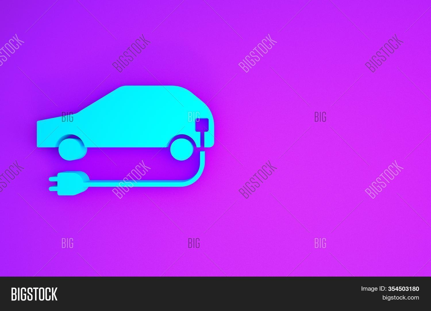 Blue Electric Car Image & Photo (Free Trial) | Bigstock