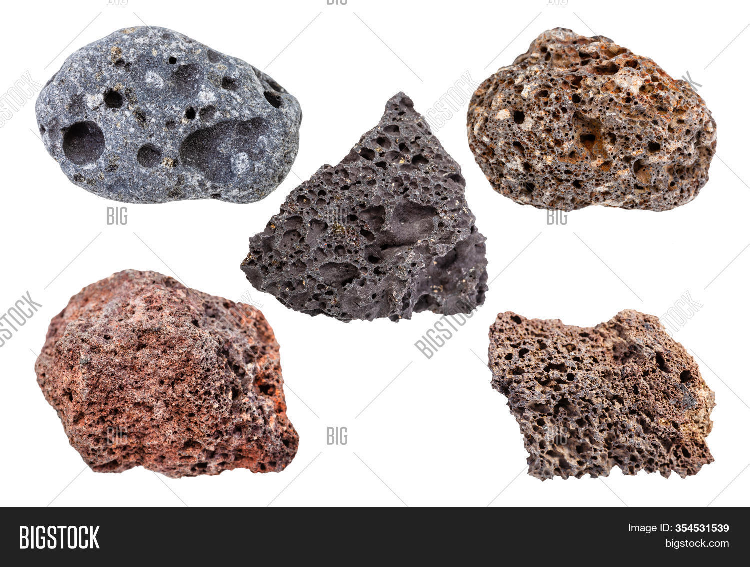 Set Various Pumice Image & Photo (Free Trial) | Bigstock