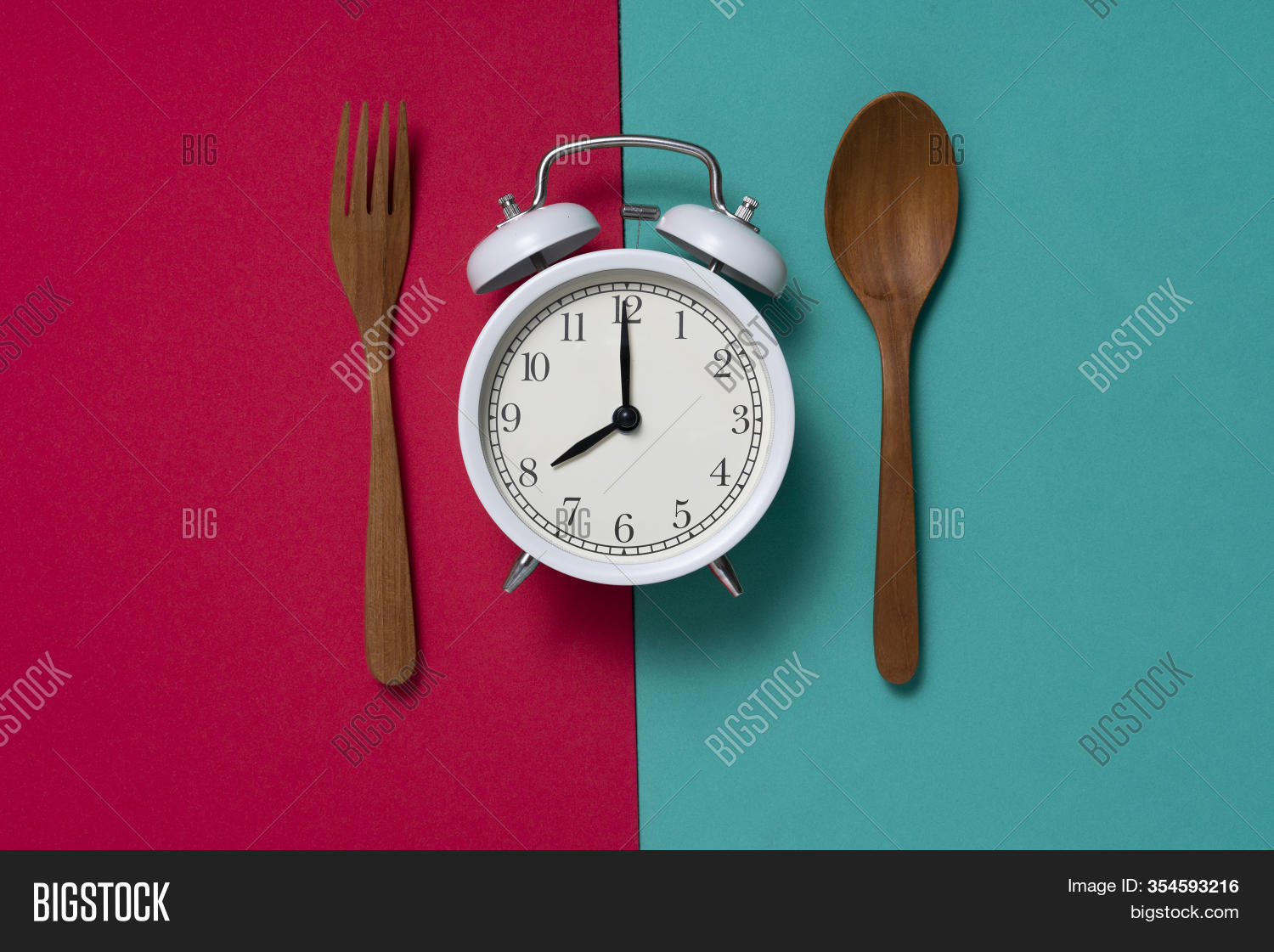 Food Clock Spoon Fork Image & Photo (Free Trial) | Bigstock