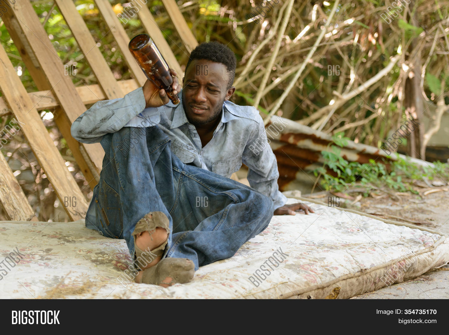 Young Homeless African Image & Photo (Free Trial) | Bigstock