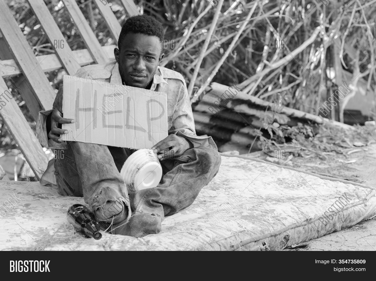 Young Homeless African Image & Photo (Free Trial) | Bigstock