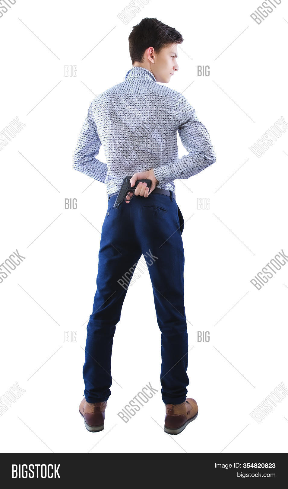 Man Holding Gun On His Image & Photo (Free Trial) | Bigstock