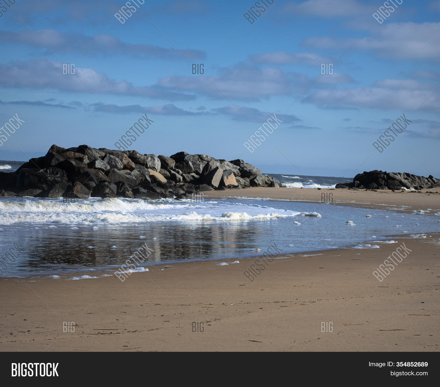 Rock Piles On Beach Image & Photo (Free Trial) | Bigstock