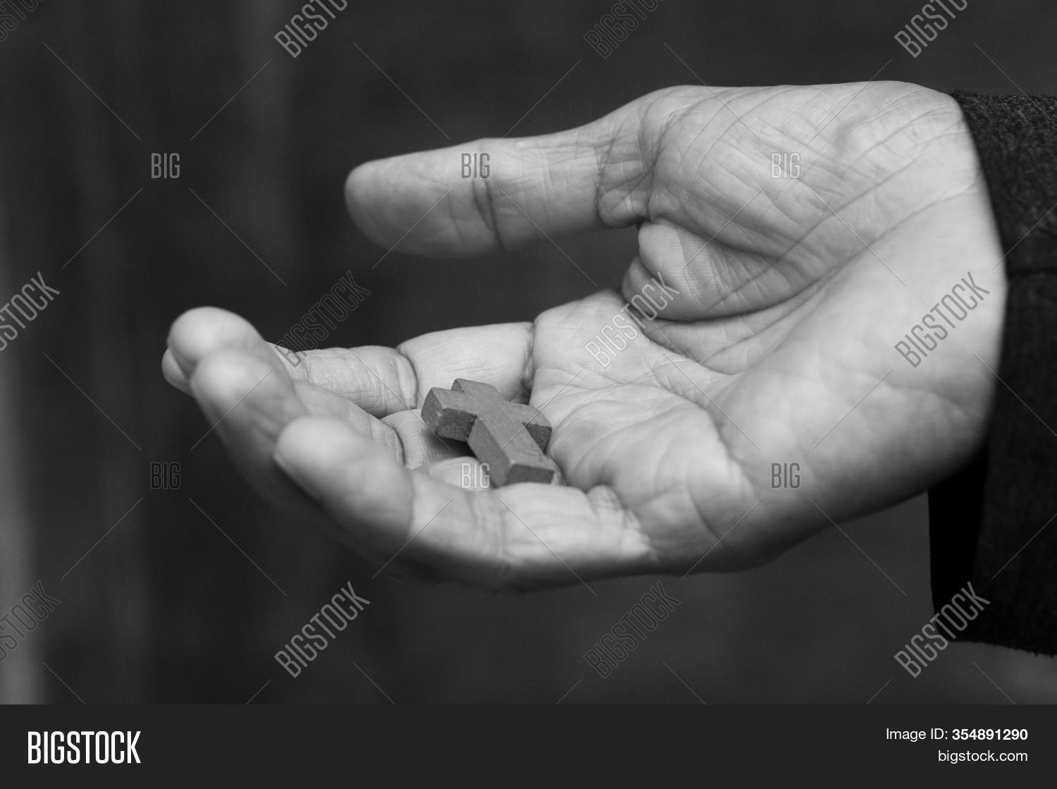 Cross Hand. Wooden Image & Photo (Free Trial) | Bigstock