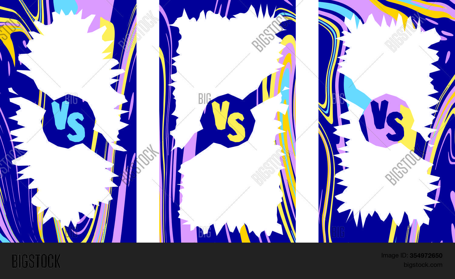 Versus Screen. Set Vector & Photo (Free Trial) | Bigstock