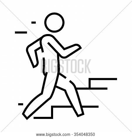 Upstairs Line Icon, Vector & Photo (Free Trial) | Bigstock