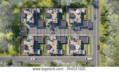 Aerial View Townhouse Image & Photo (Free Trial) | Bigstock