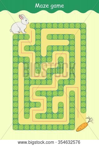 Rabbit Carrot Maze. Vector & Photo (Free Trial) | Bigstock