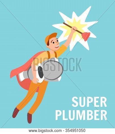 Super Plumber Vector Vector & Photo (Free Trial) | Bigstock