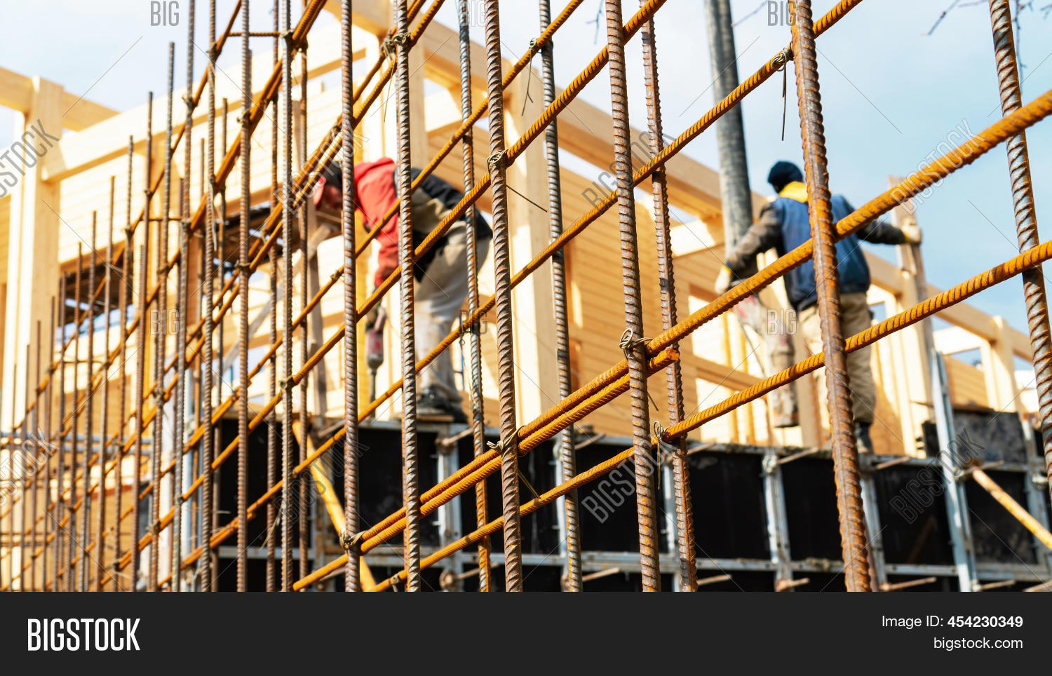 Tied Iron Rebar Close Image & Photo (Free Trial) | Bigstock