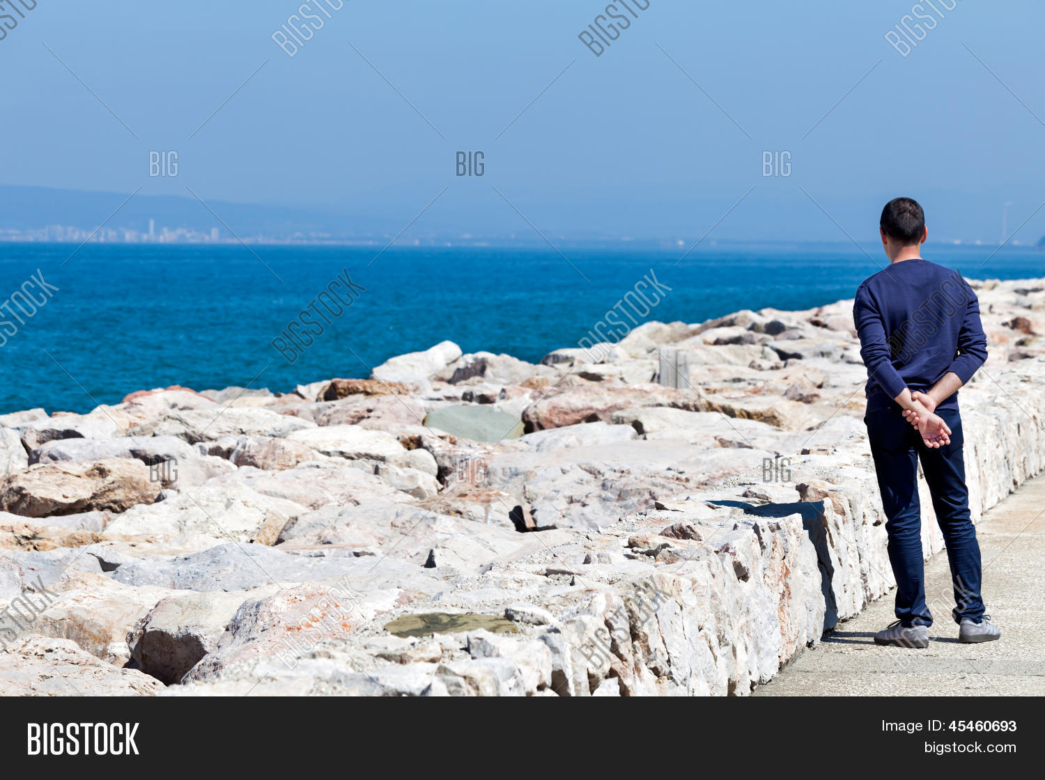 Man Watching Sea Image & Photo (Free Trial) | Bigstock