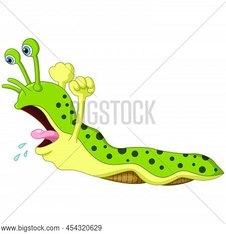 Cute Slug Cartoon Vector & Photo (Free Trial) | Bigstock