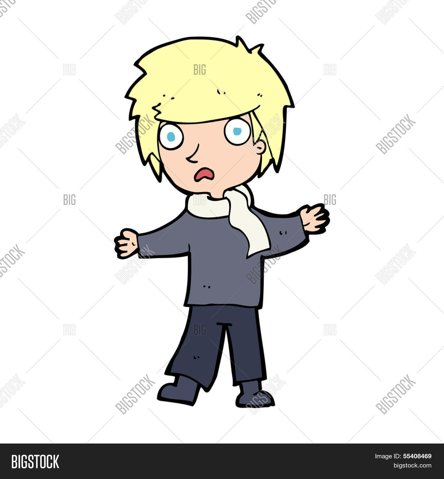 Cartoon Unhappy Boy Vector & Photo (Free Trial) | Bigstock