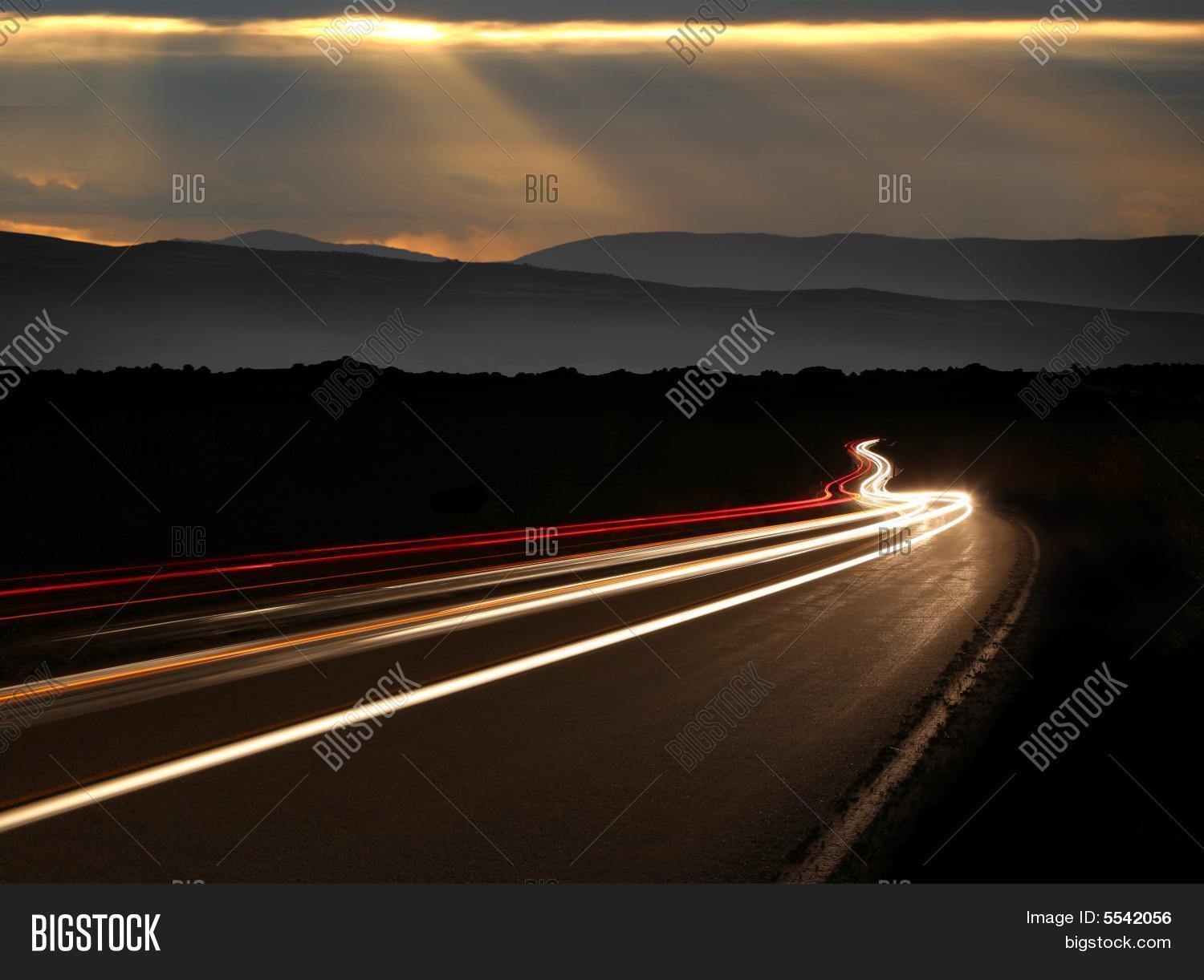 Night Time Car Light Image & Photo (Free Trial) | Bigstock