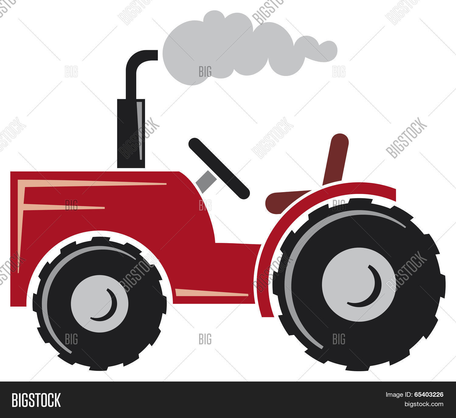Red Tractor Vector & Photo (Free Trial) | Bigstock
