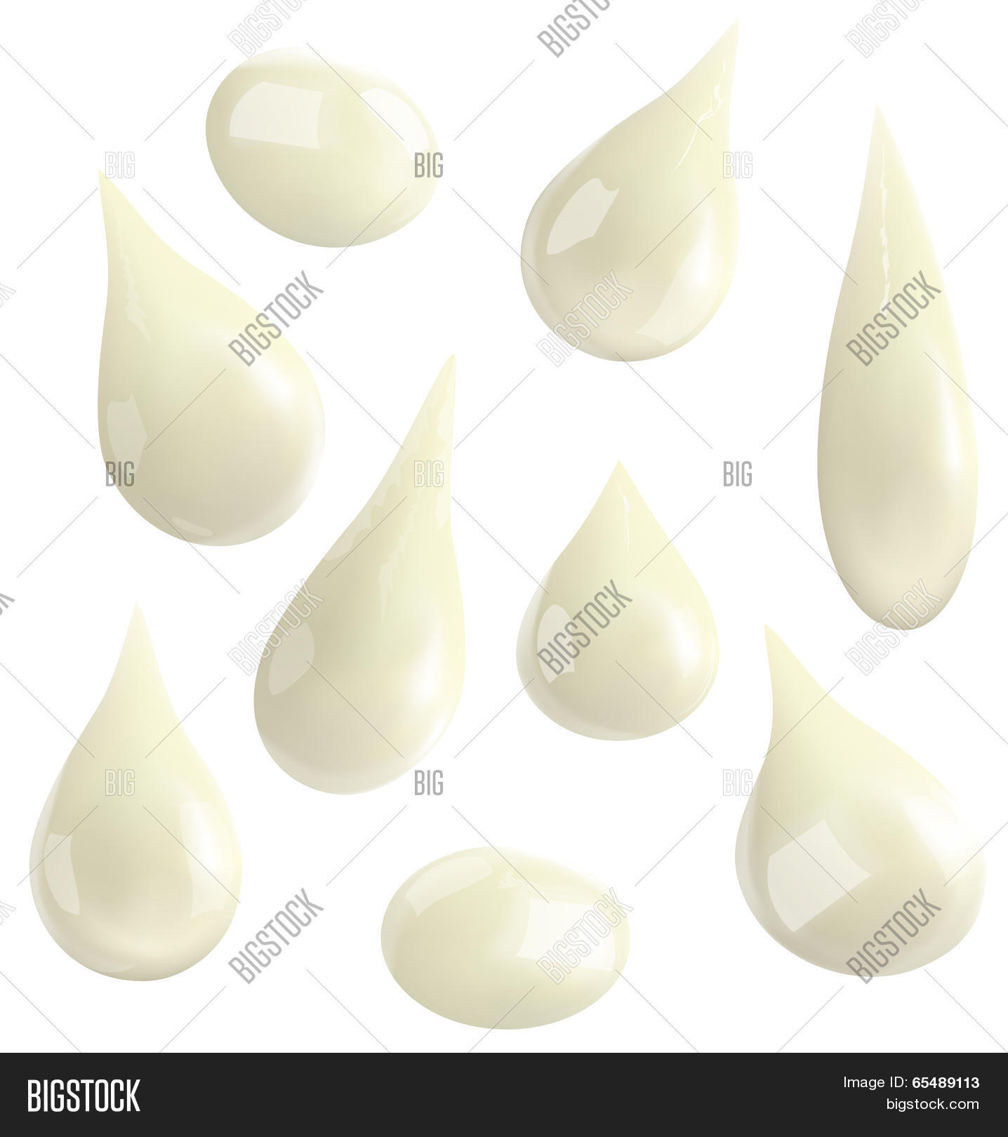 Drops Milk Isolated Vector & Photo (Free Trial) | Bigstock