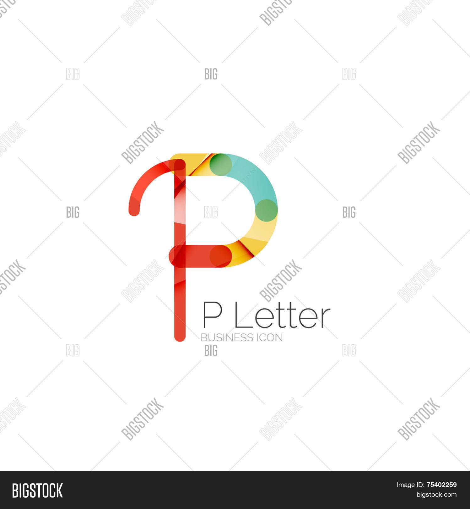 Minimal P Font Letter Vector & Photo (Free Trial) | Bigstock