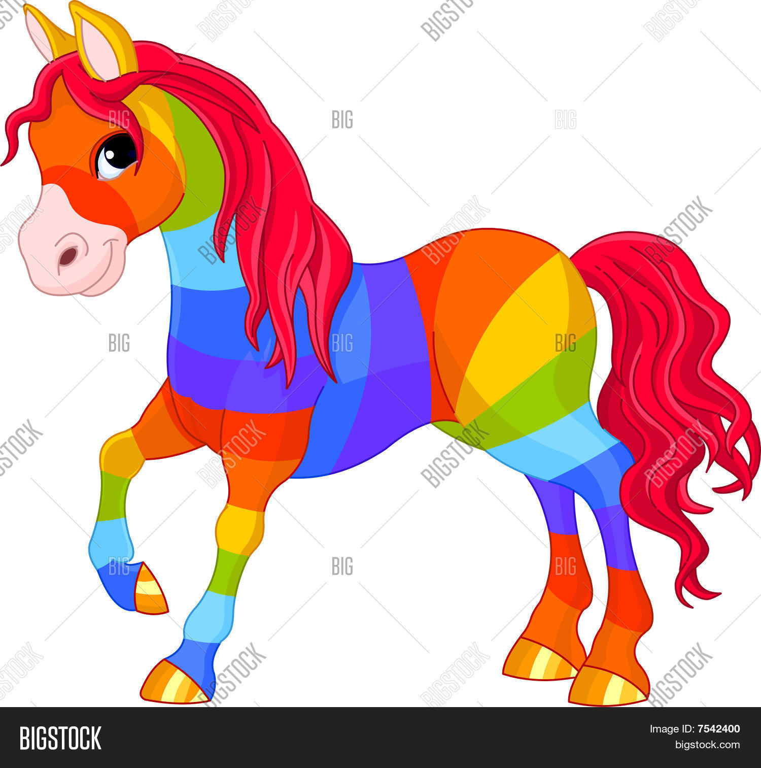 Rainbow Horse Vector & Photo (Free Trial) | Bigstock