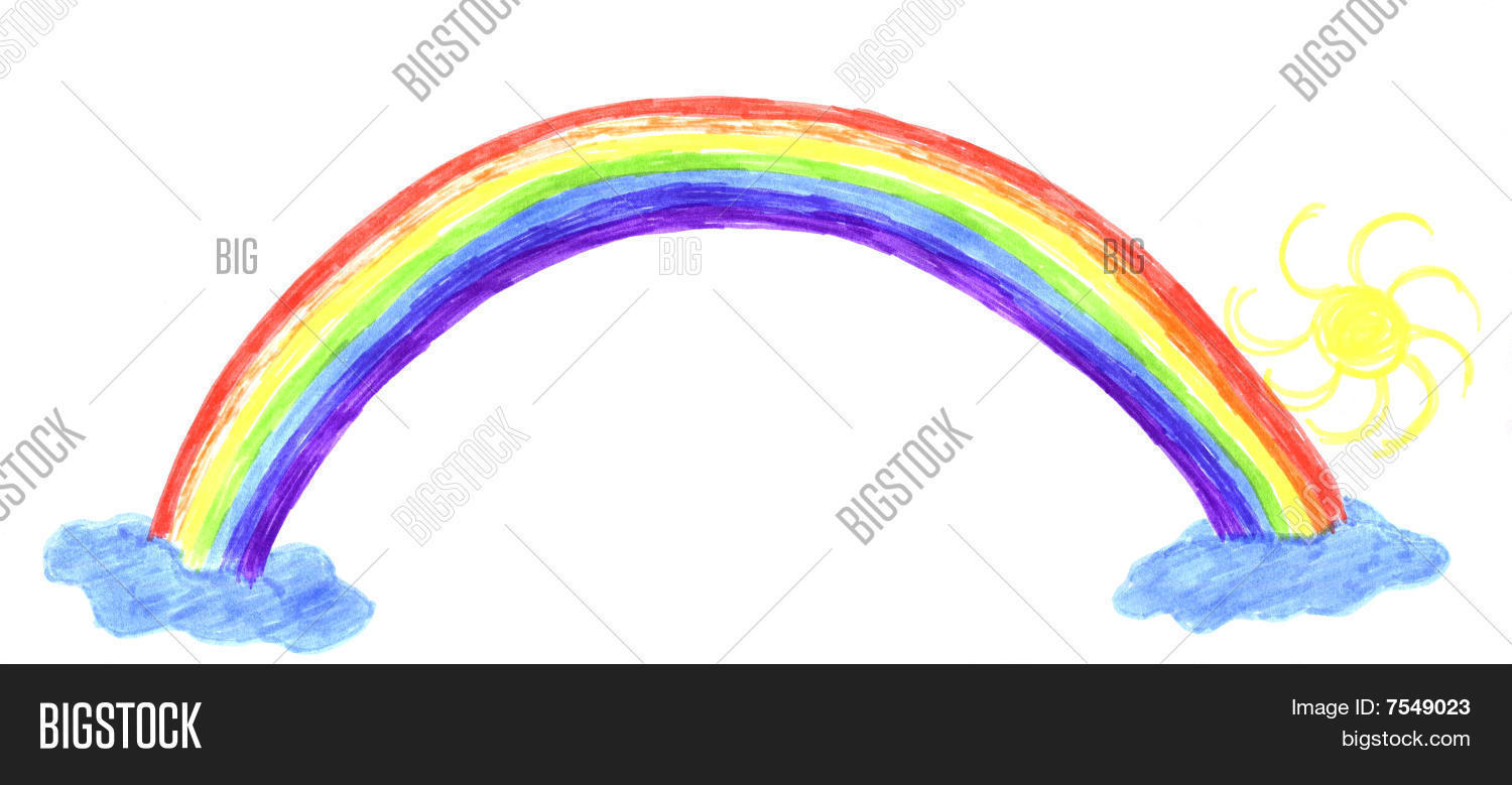 Rainbow, Kids Drawing Image & Photo (Free Trial) | Bigstock