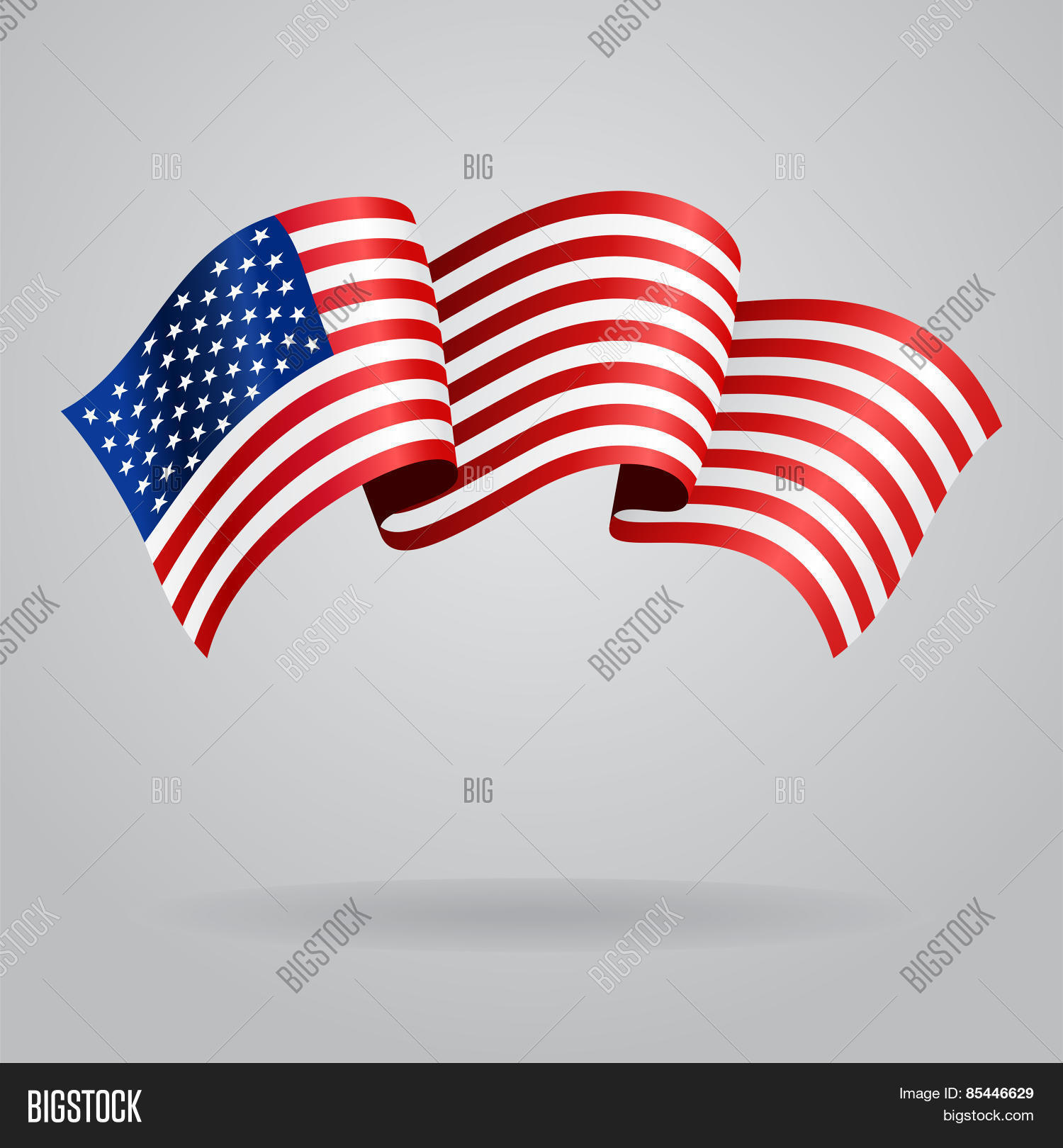American Waving Flag Vector & Photo (Free Trial) | Bigstock