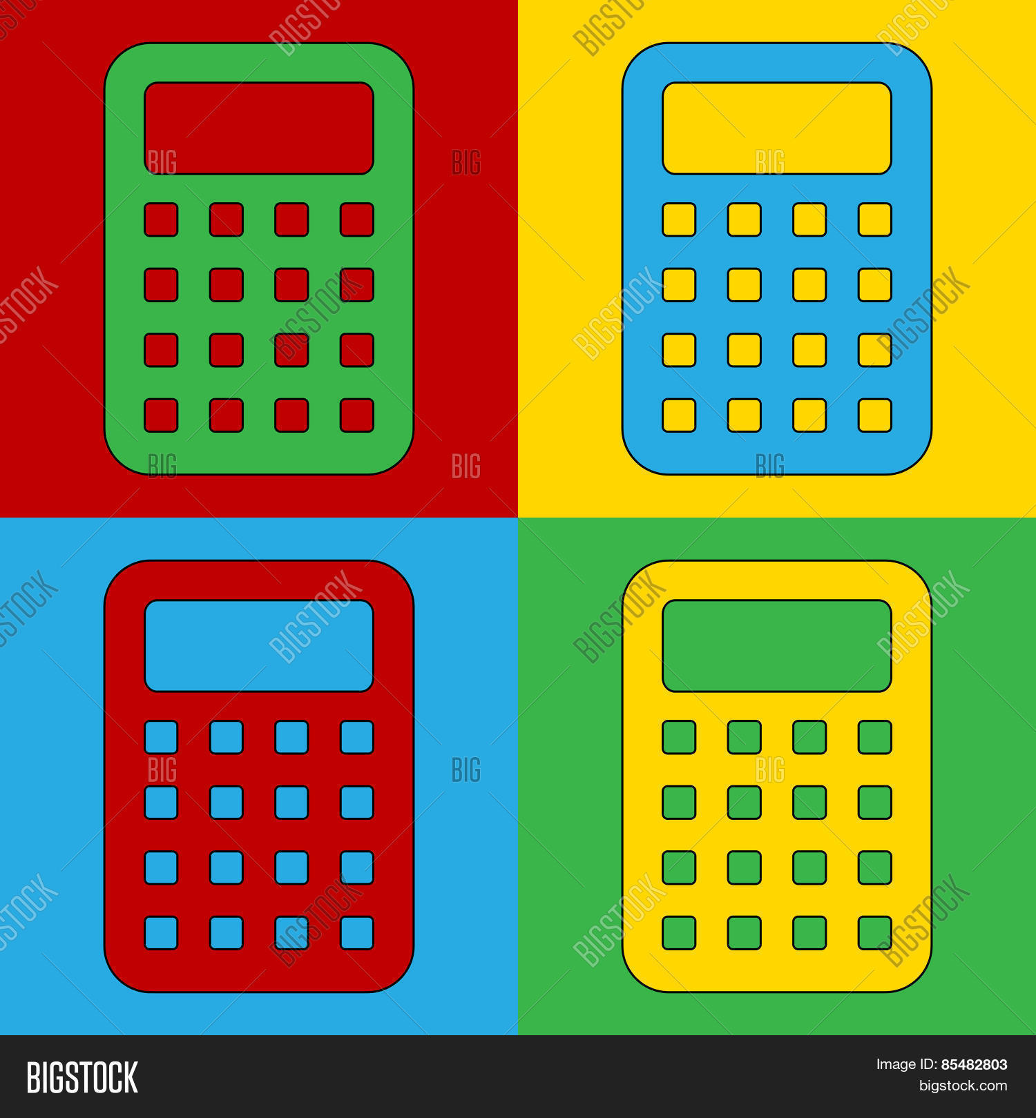 Pop Art Calculator Vector & Photo (Free Trial) | Bigstock