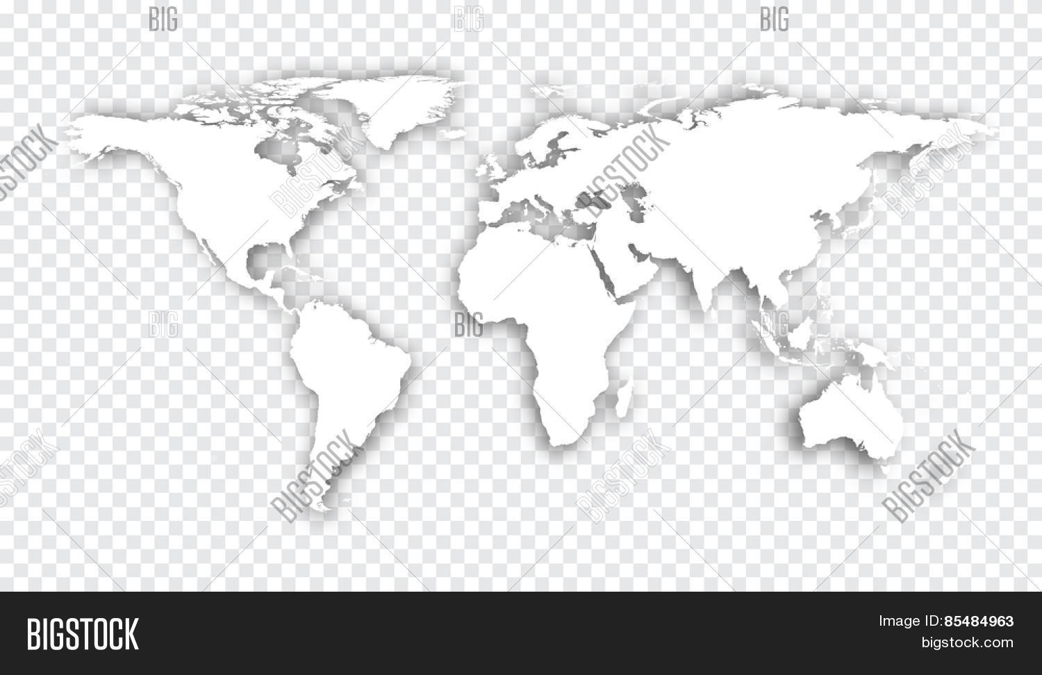 World Map Shadow. Vector & Photo (Free Trial) | Bigstock