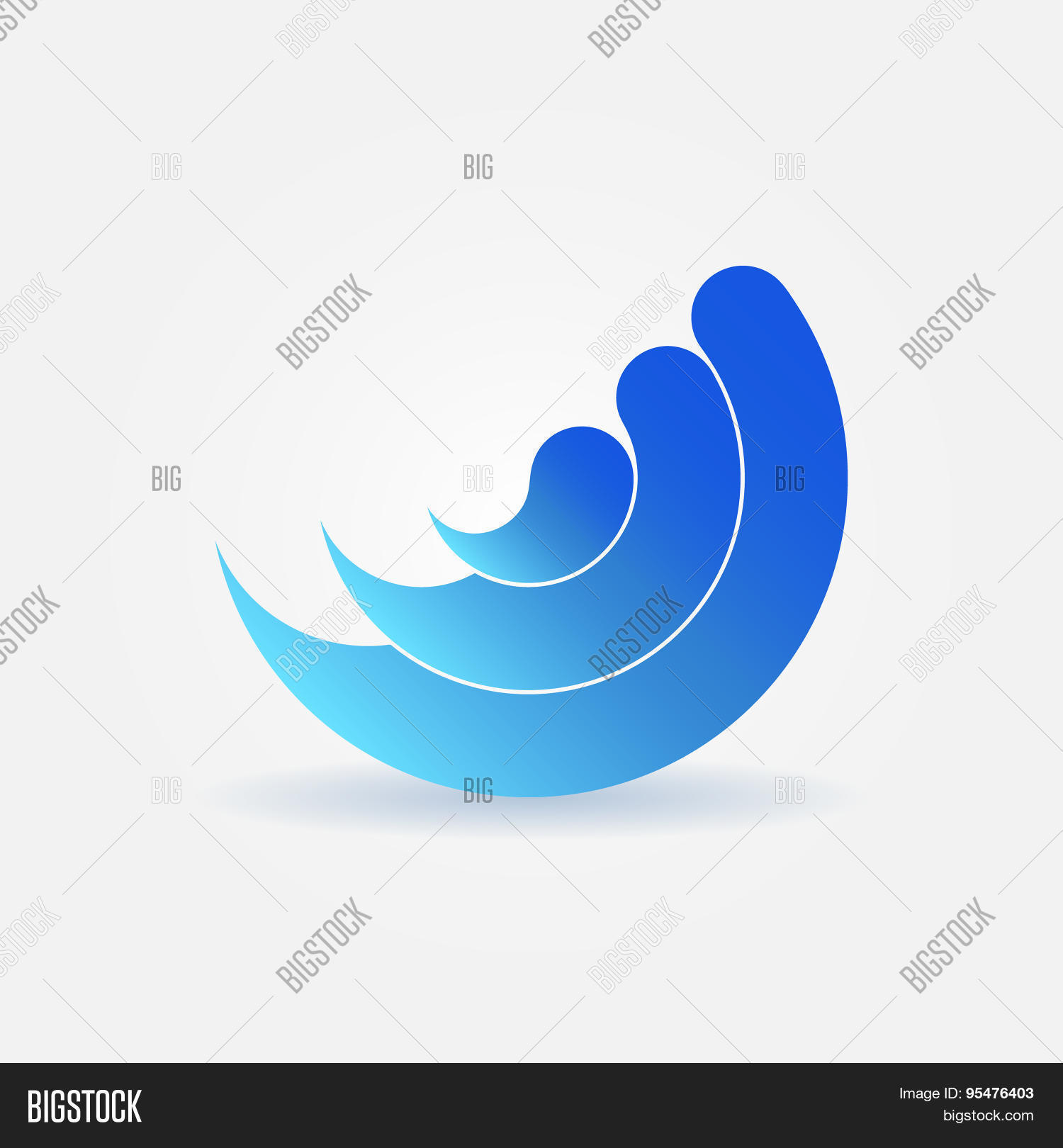 Wave Icon Logo Vector & Photo (Free Trial) | Bigstock