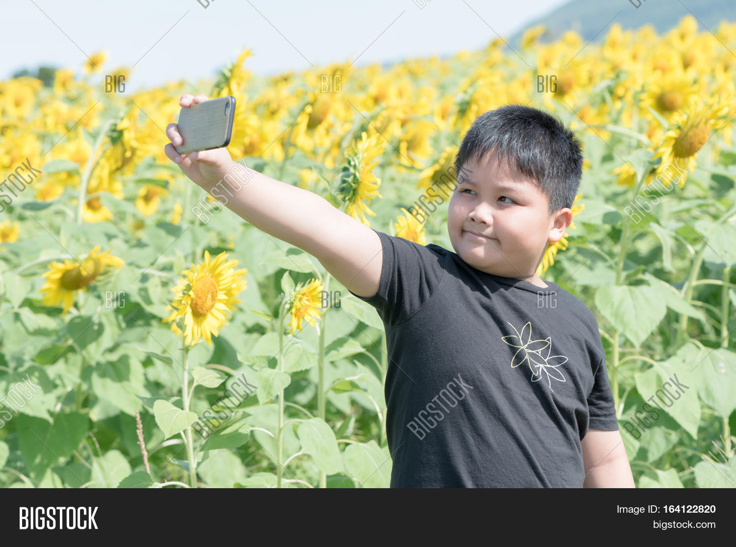 Cute Fat Boy Taking Image & Photo (Free Trial) | Bigstock