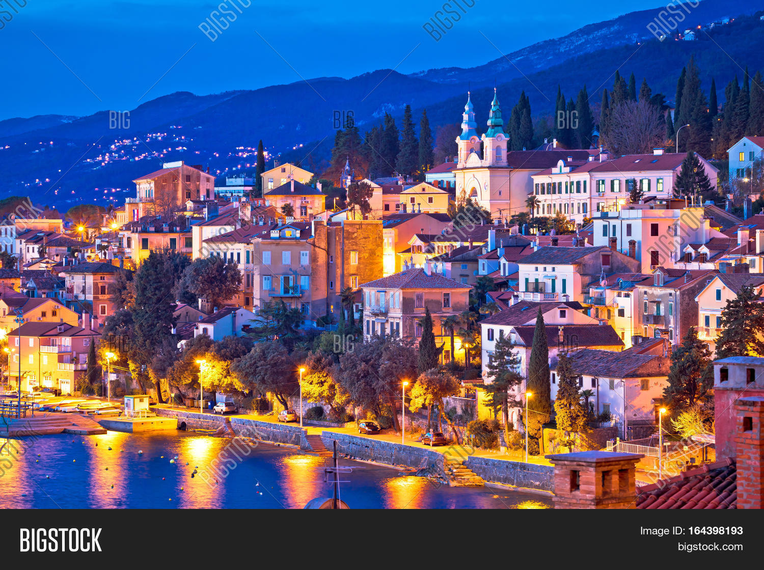 Town Volosko Evening Image & Photo (Free Trial) | Bigstock
