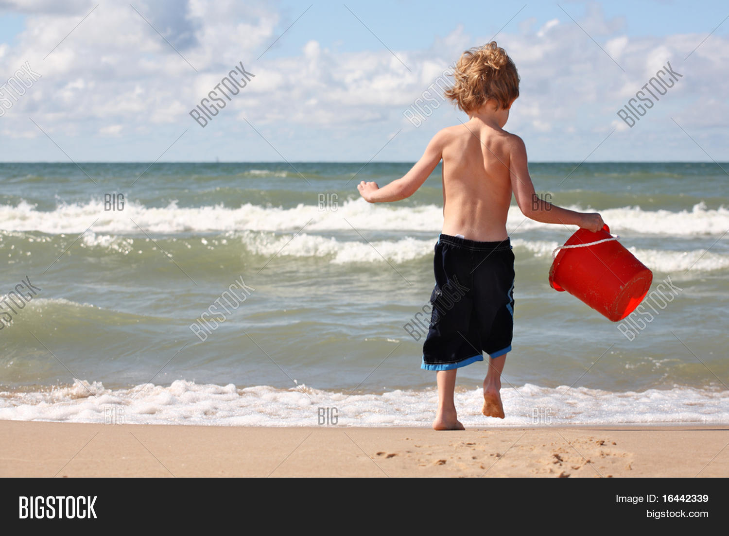 Boy Playing On Beach Image & Photo (Free Trial) | Bigstock