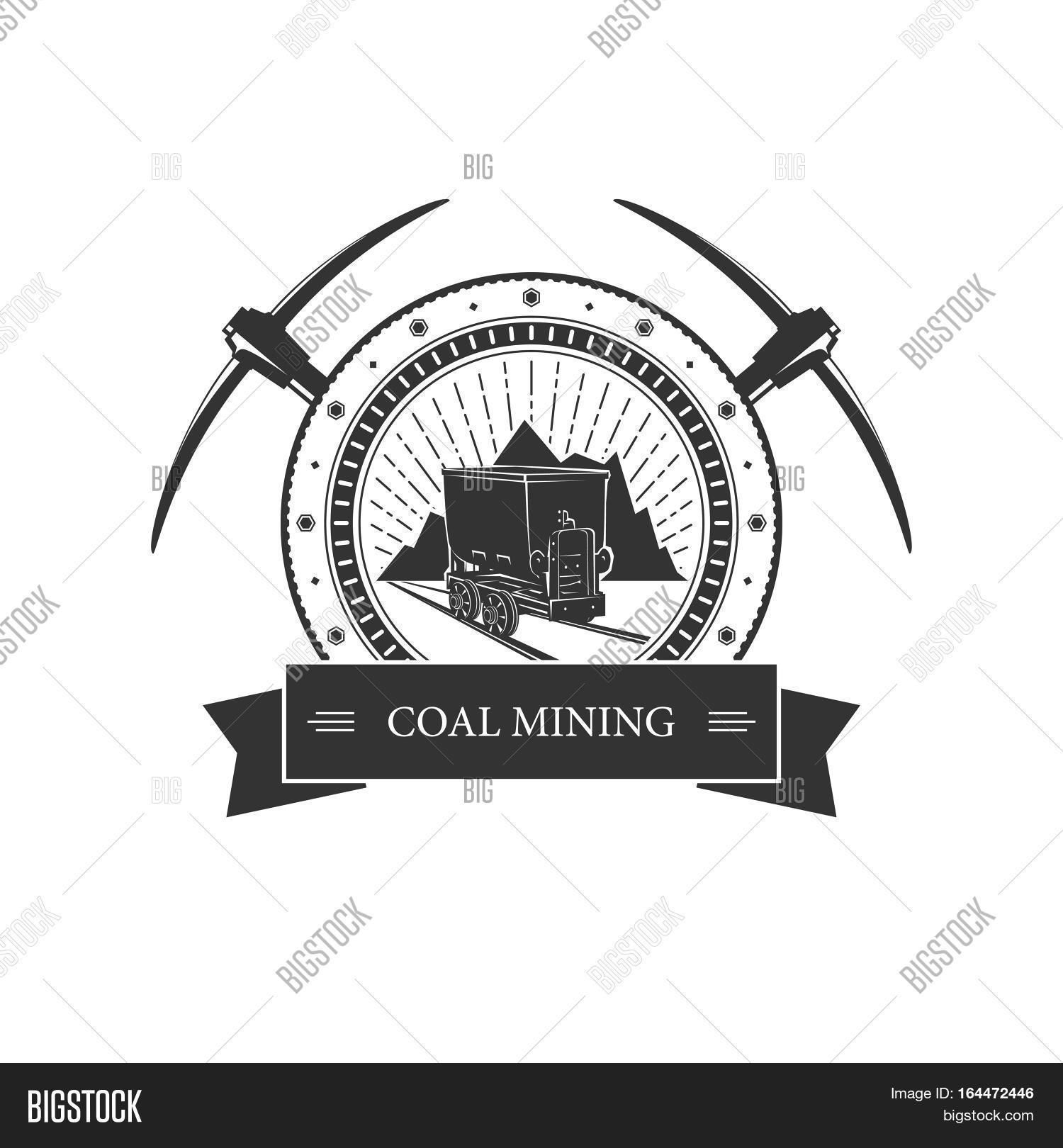 Vintage Emblem Mining Image & Photo (Free Trial) | Bigstock